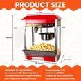 Countertop Popcorn Popper, 1300W Commercial Popcorn Machine, 8oz Kettle ...