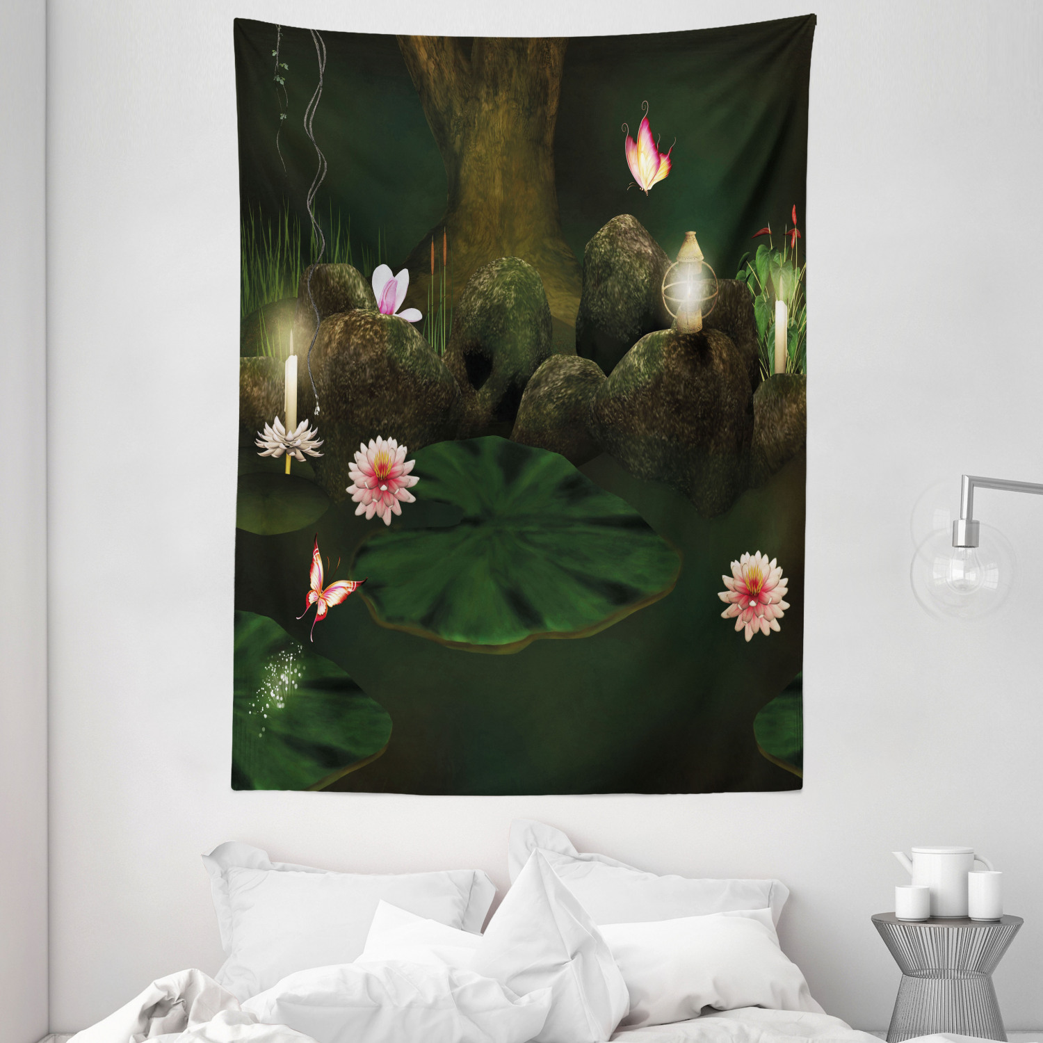 Magical Tapestry, Mystical Secret Place Deep Dark in Forest with ...