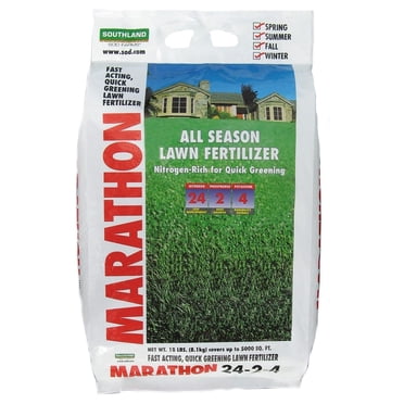 Marathon All Season Lawn Fertilizer Bag 24-2-4 1ea/18lb - Walmart.com