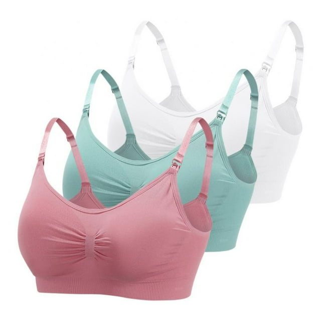 Wirefree Nursing Bras For Maternity Breastfeeding Multi Color 3pack