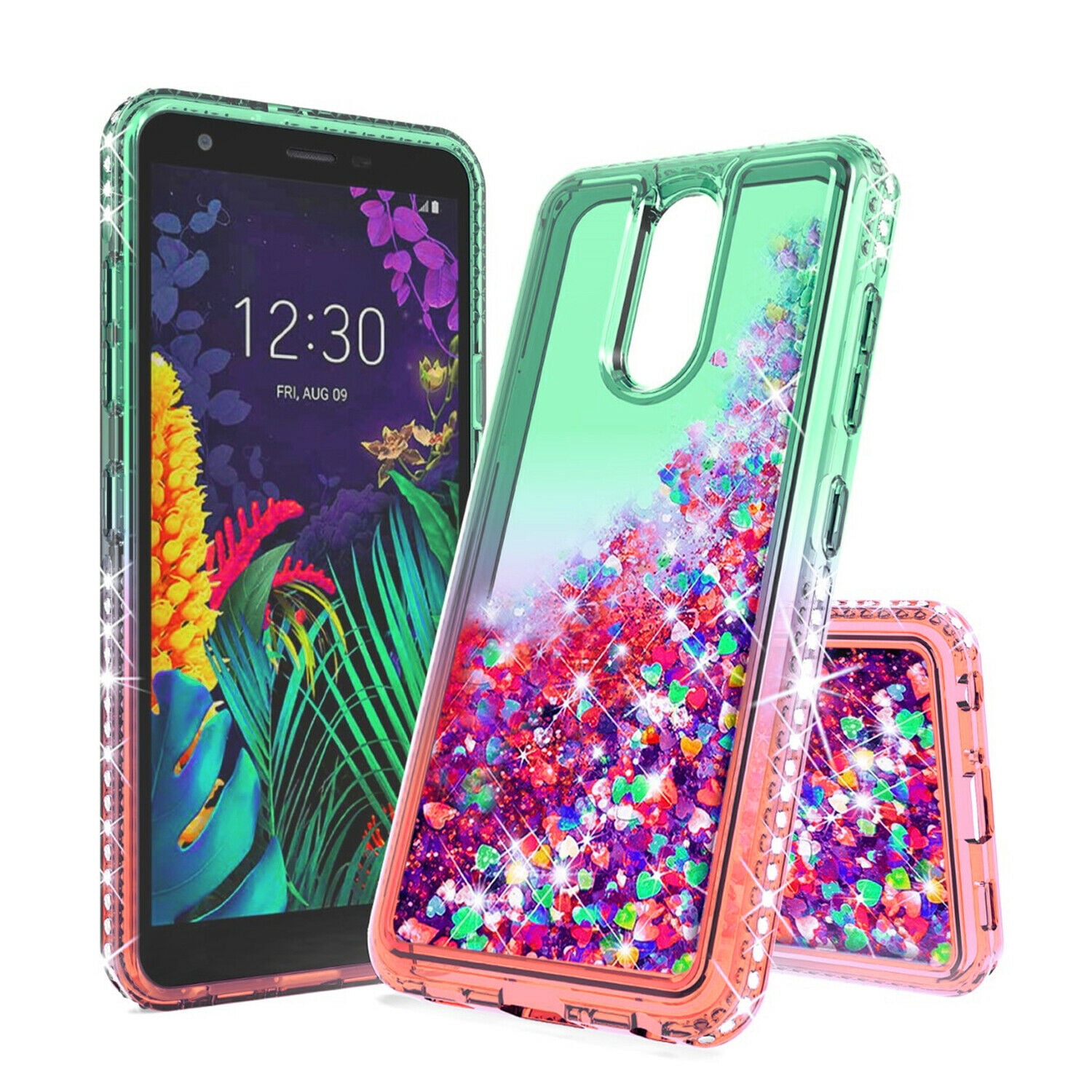 LG Stylo 5 Phone Case, Liquid Floating Glitter Quicksand Bling with ...