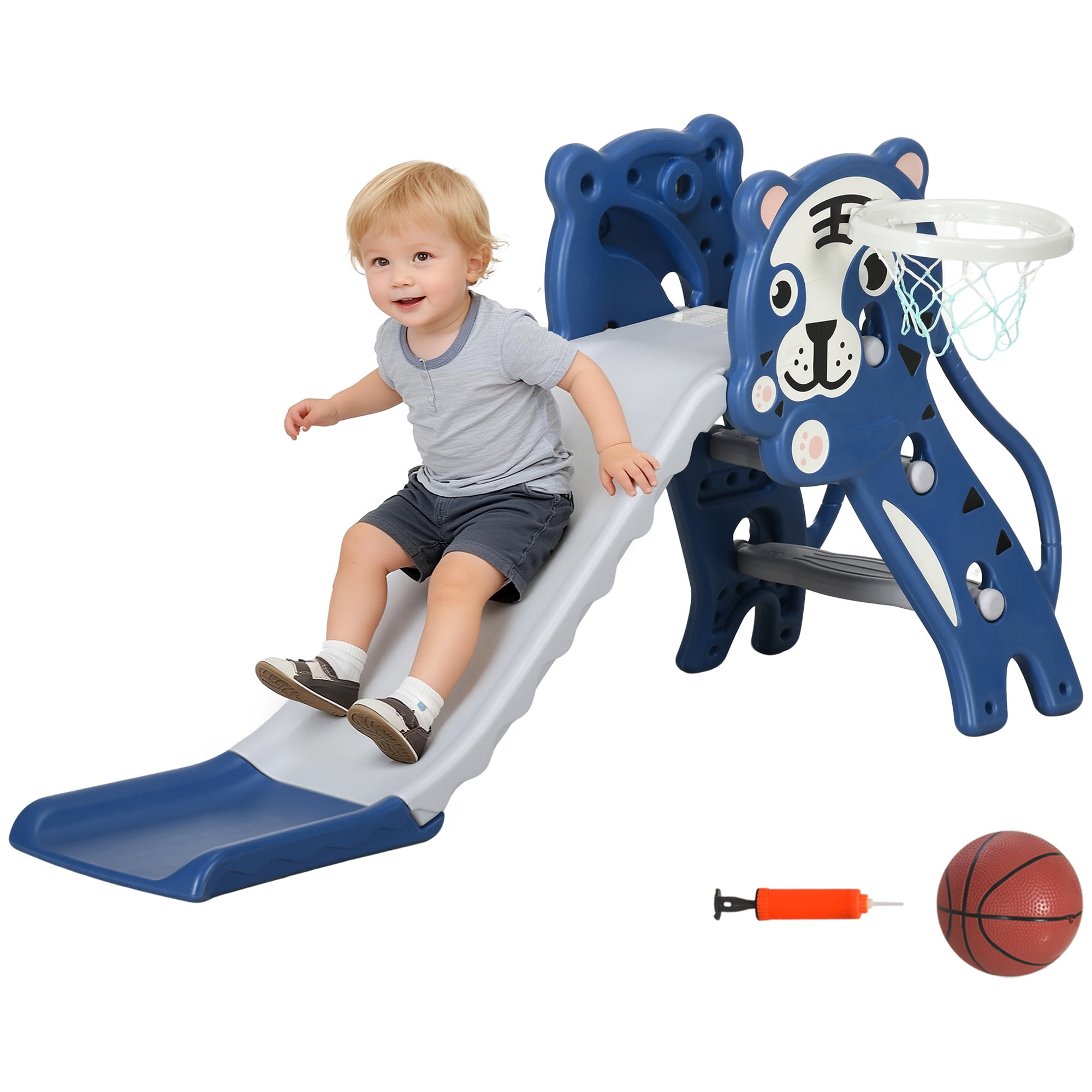 Click here for Qaba 3 In 1 Toddler Slide For Indoor With Basketba... prices