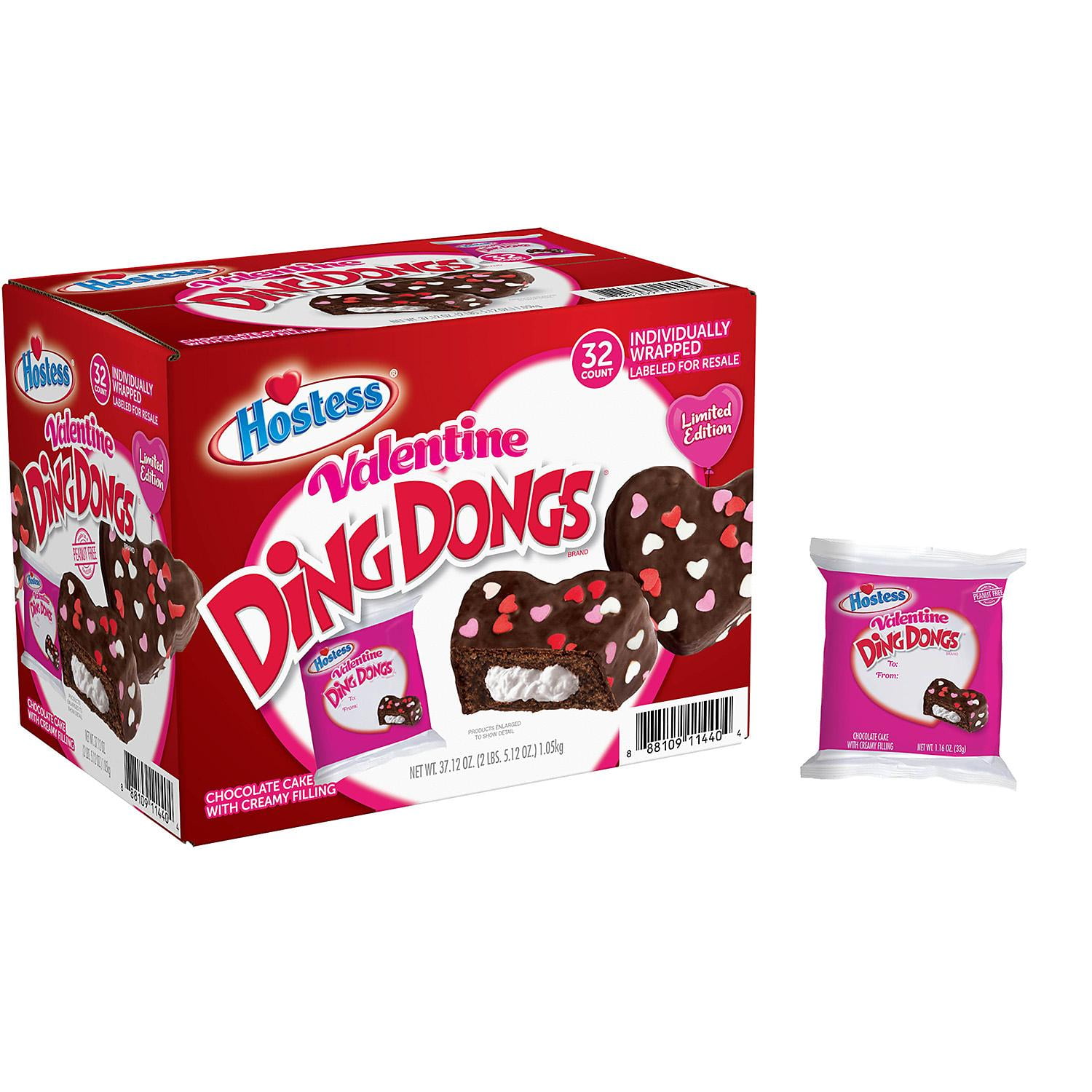 Hostess Valentine Ding Dongs (1.16oz / 32pk) - Walmart.com