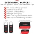 Keyless TSA Approved Luggage Locks with Lifetime Card Keys & No Combo ...