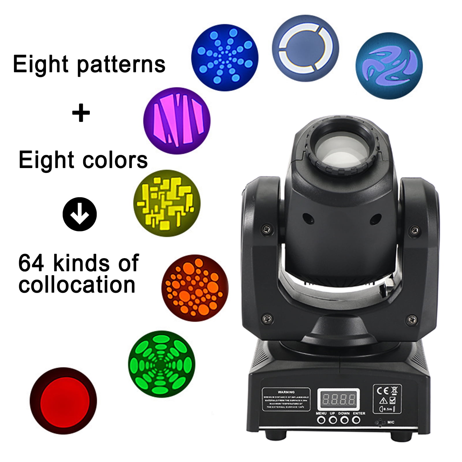 Moving Head 120W 8Gobo Stage Lighting RGBW LED DJ DMX Beam Bar Disco ...