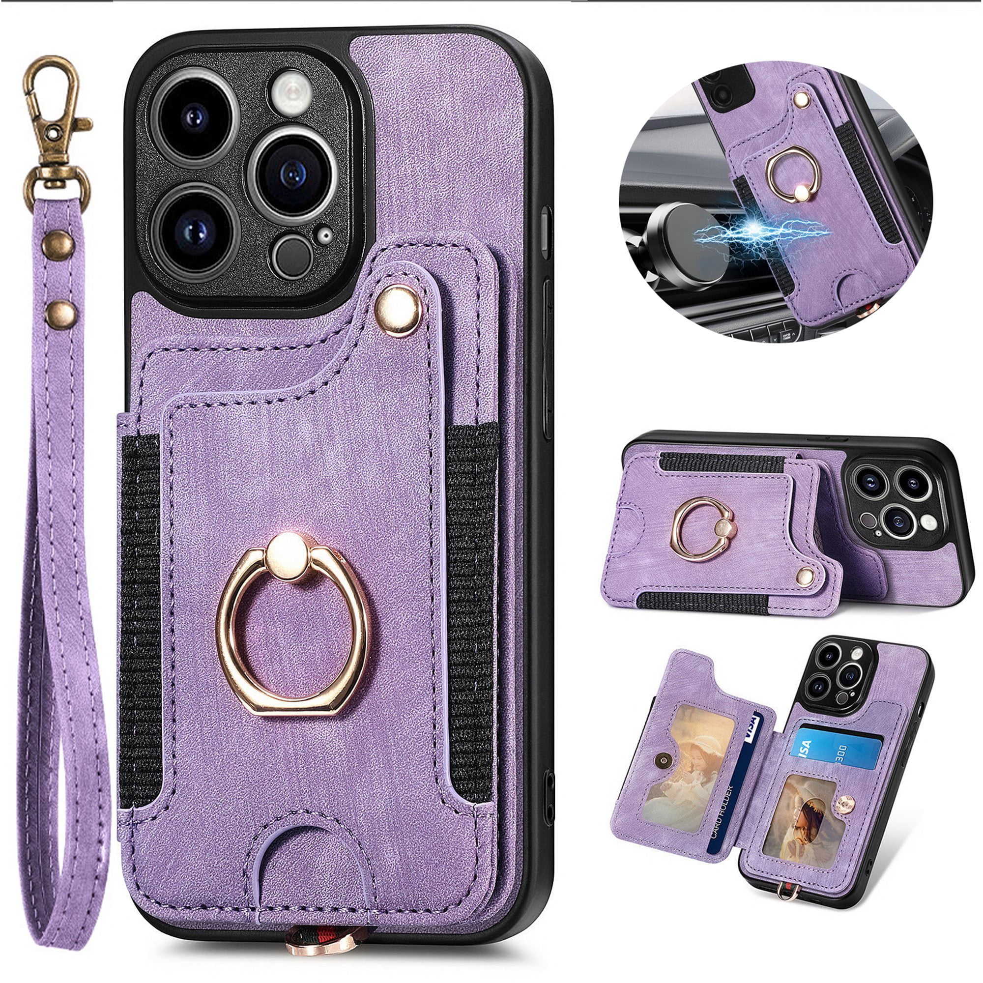 ELEHOLD for iPhone 12 Pro Case with Ring Holder, iPhone 12 Pro Wallet ...