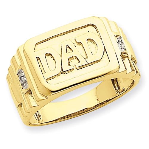 Kevin Jewelers - 14k Yellow Gold G-H SI2 Quality Diamond men's DAD Ring ...
