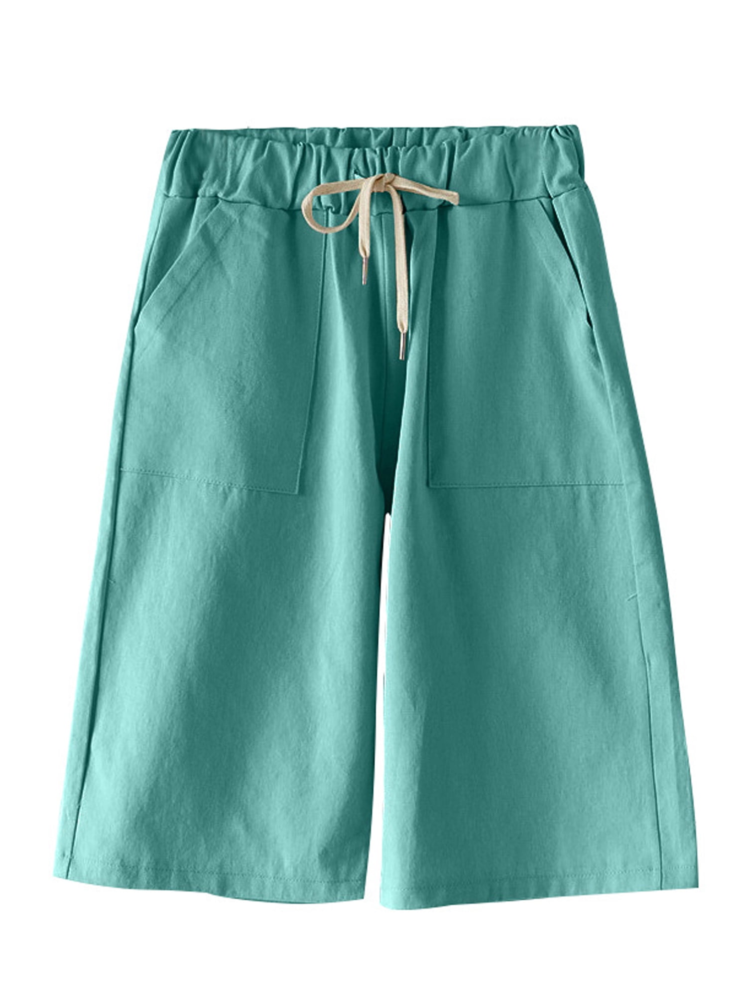 Glonme Ladies Solid Color Baggy Mini Pant Hawaii Fitness Bottoms ...