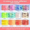 xinyi Laser Reflective Lanyard String, 12 Rolls PVC Plastic Cord for Keychain Making, 82-Piece ...