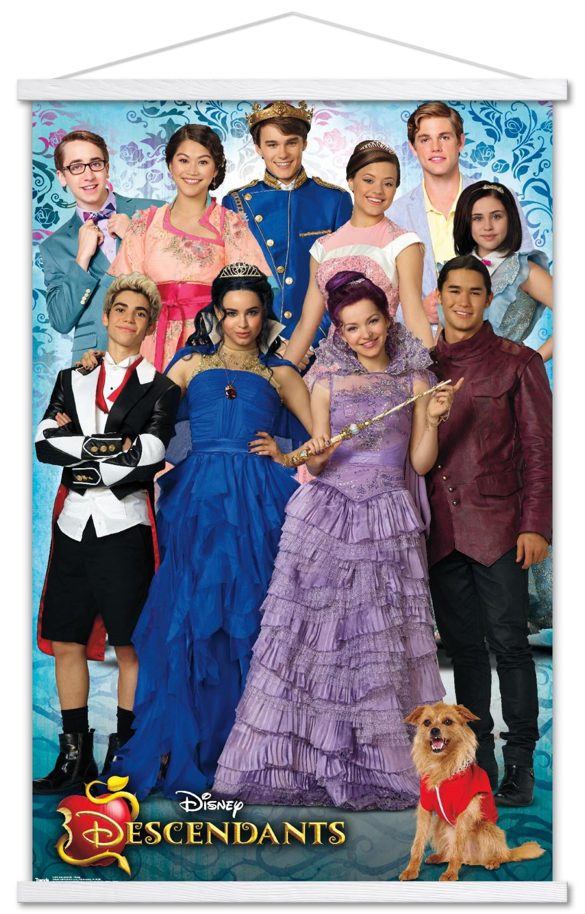 Disney Descendants - Group Wall Poster with Wooden Magnetic Frame, 22. ...