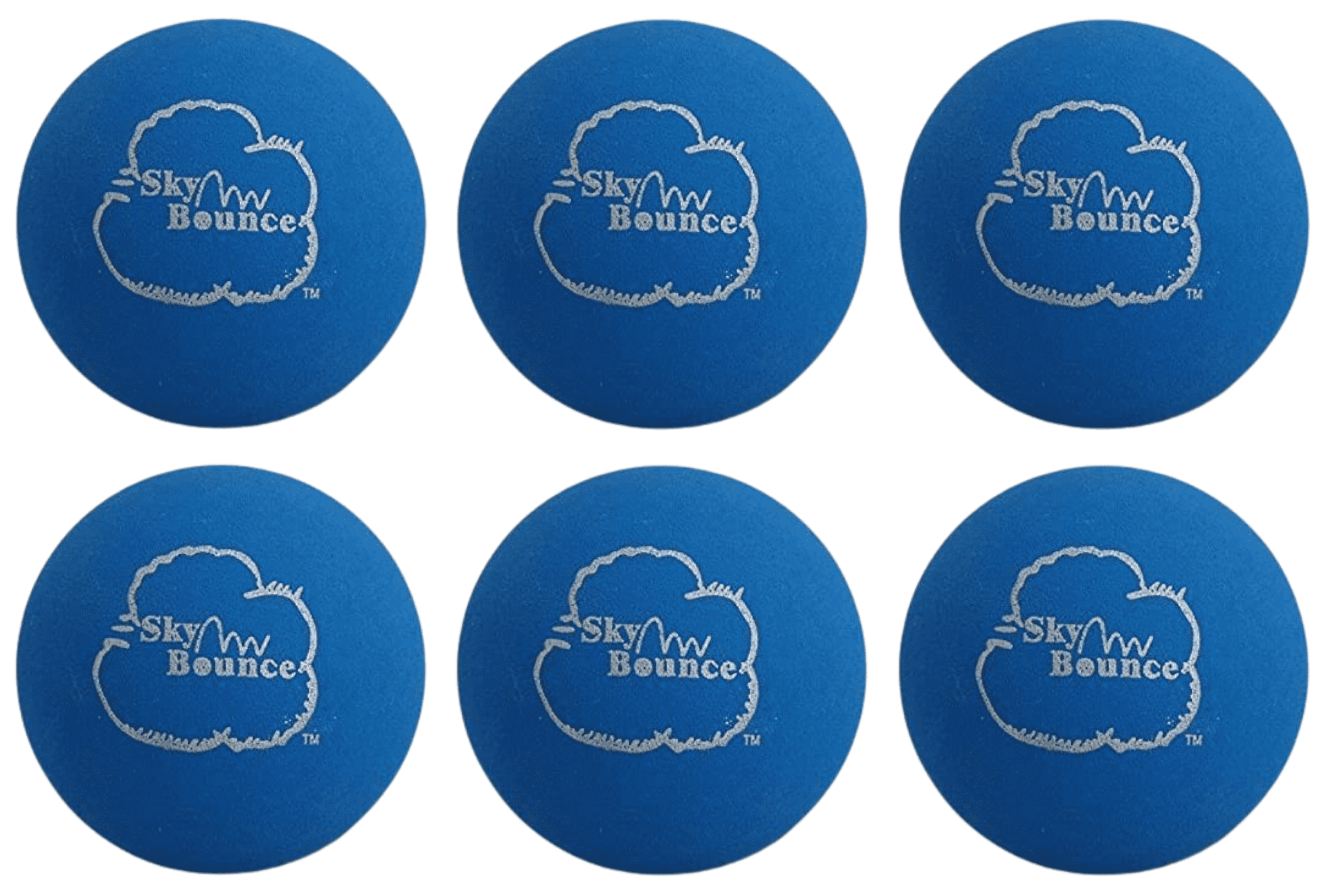 (6) New SKY Bounce Rubber HAND BALL Racquetball Stickball Catch Fetch ...