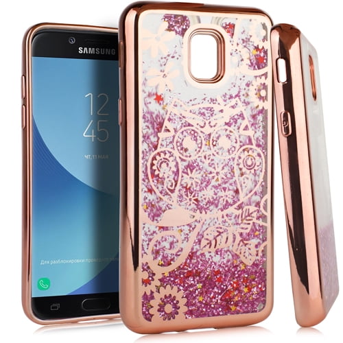 Samsung J3 2018 J337 Chrome Glitter Motion Owl Rose Gold - Walmart.com