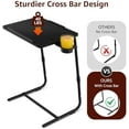 TV Trays Set of 2 - Folding TV Tray Adjustable Dinner Trays for Eating ...