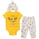 Disney Lion King Simba Newborn Baby Boys Bodysuit Pants and Hat 3 Piece ...