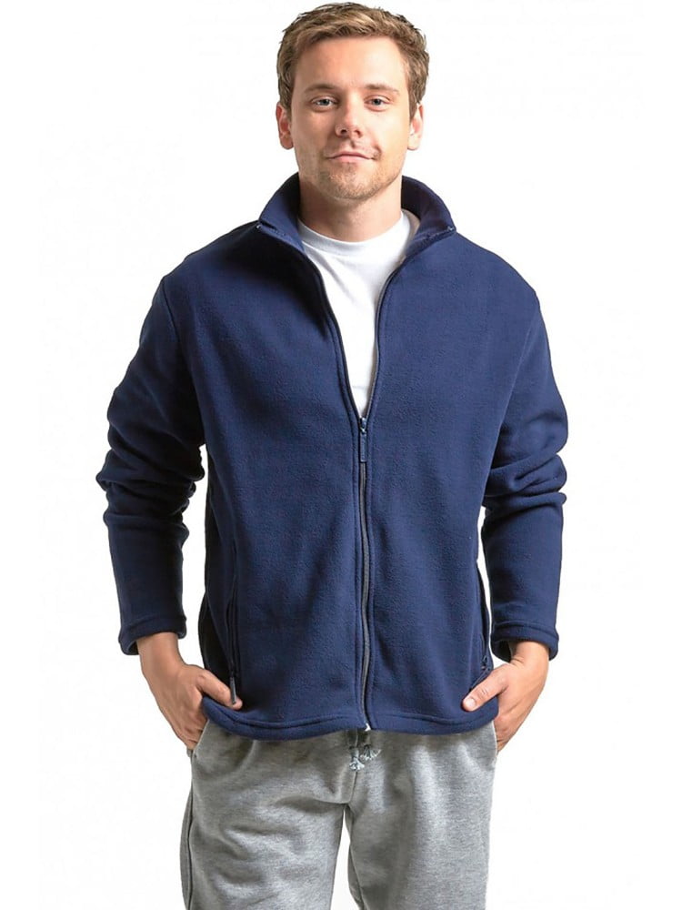 SLM - SLM Mens Polar Fleece Long Sleeve Full Zipper Zip Up Jacket ...