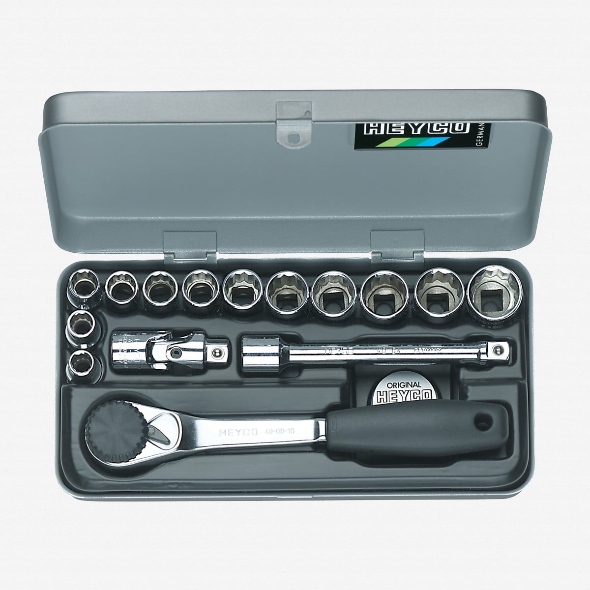 Heyco SAE 12 Point 3/8" Drive Socket Set, 15 Pieces - Walmart.com