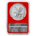 2021 $1 1-oz T-2 American Silver Eagle NGC MS69 ER Flag Label Red Core ...