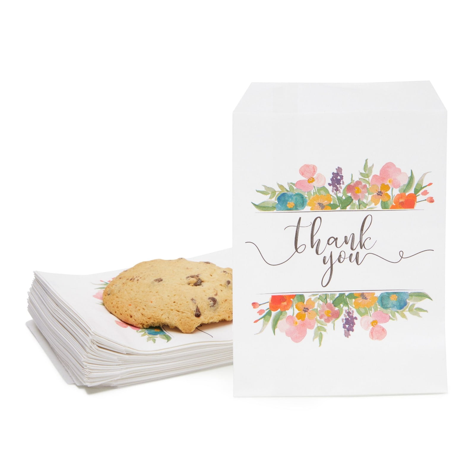 100 Pack Paper Cookie Bags, 5 x 7 Inch for Party Favors, Treats, Candy ...