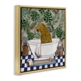 Stupell Industries Leopard in Tropical Bathtub Gold Framed Floater ...