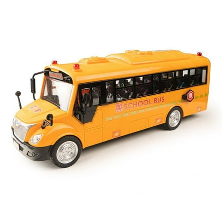 School Bus Toy Die Cast Vehicles Yellow Large Alloy Pull Back Play Bus ...
