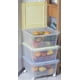 Three Stackable See Through Storage Bins with hinged lids - Walmart.com