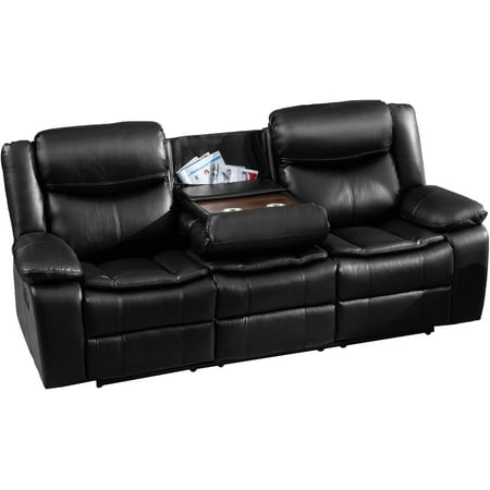 Air Faux Leather Sofa Manual Reclining Sectional Sofa Single/loveseat ...