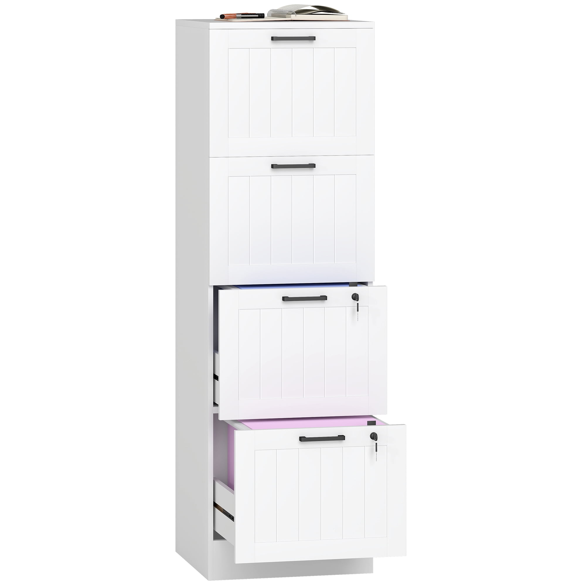 Click here for Homcom 4 Drawer File Cabinet With Lock Filing Cabi... prices