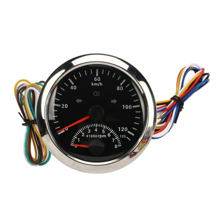 GPS Speedometer Tachometer, 8000 RPM 125KMH 85mm 3-3/8in Universal GPS ...