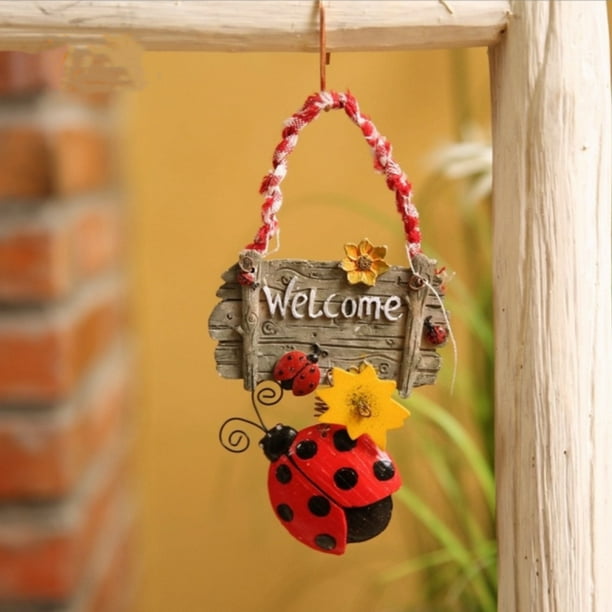 Resin Insect Welcome License Plate Portable Rectangular Portable Cute ...