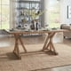 Weston Home Warner Rectangular Wood Dining Table with Concrete Inlay ...