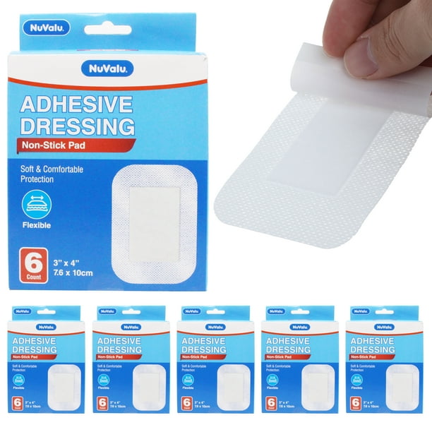 36 Adhesive Bandages Large 3"X4" Pad Breathable Wound Dressing First ...