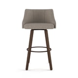 Amisco Ramon 30 In. Swivel Bar Stool - Beige & Brown Woven Polyester ...