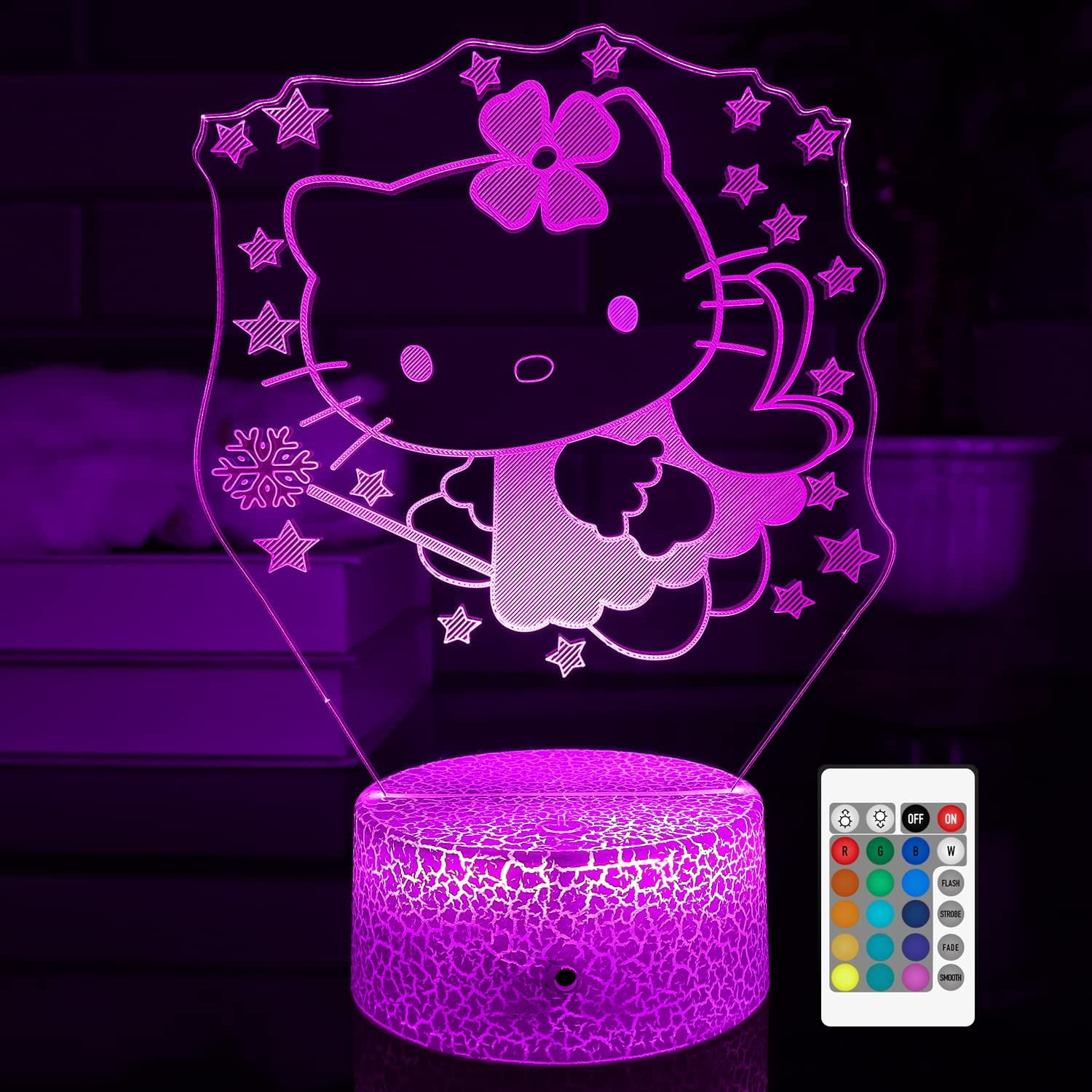 YSITIAN Cats Lamp Cat Animal Night Lights 3D Night Light for Kids with ...