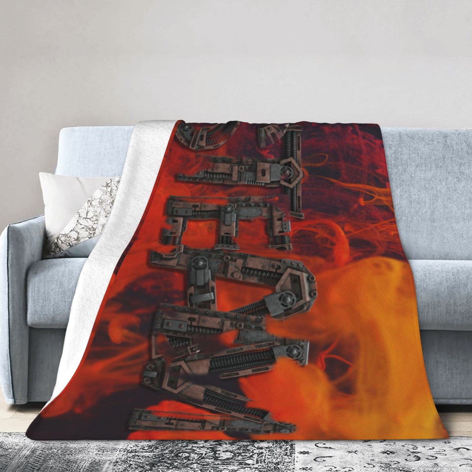 DouZhe Ultra-Soft Micro Fleece Lightweight Flannel Bed Blanket, Fire ...