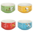"Peanuts Snoopy 4 Pack Stackable 5.5"" Stoneware Bowl Set for Kids ...