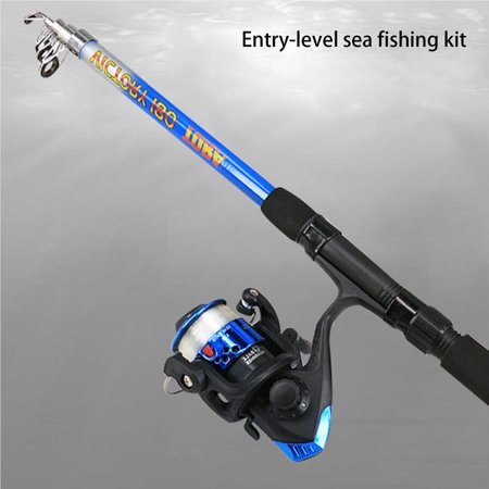 Fishing Rod and Reel Rod Combo kit Portable reel fishing rod and ...