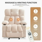 JONPONY Recliner Chair, Manual Massage Rocker with Heat Therapy, 350lb ...