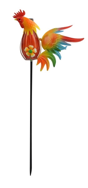 Moonrays 96343 Multicolor Farmhouse Rooster Stake Light - Walmart.com