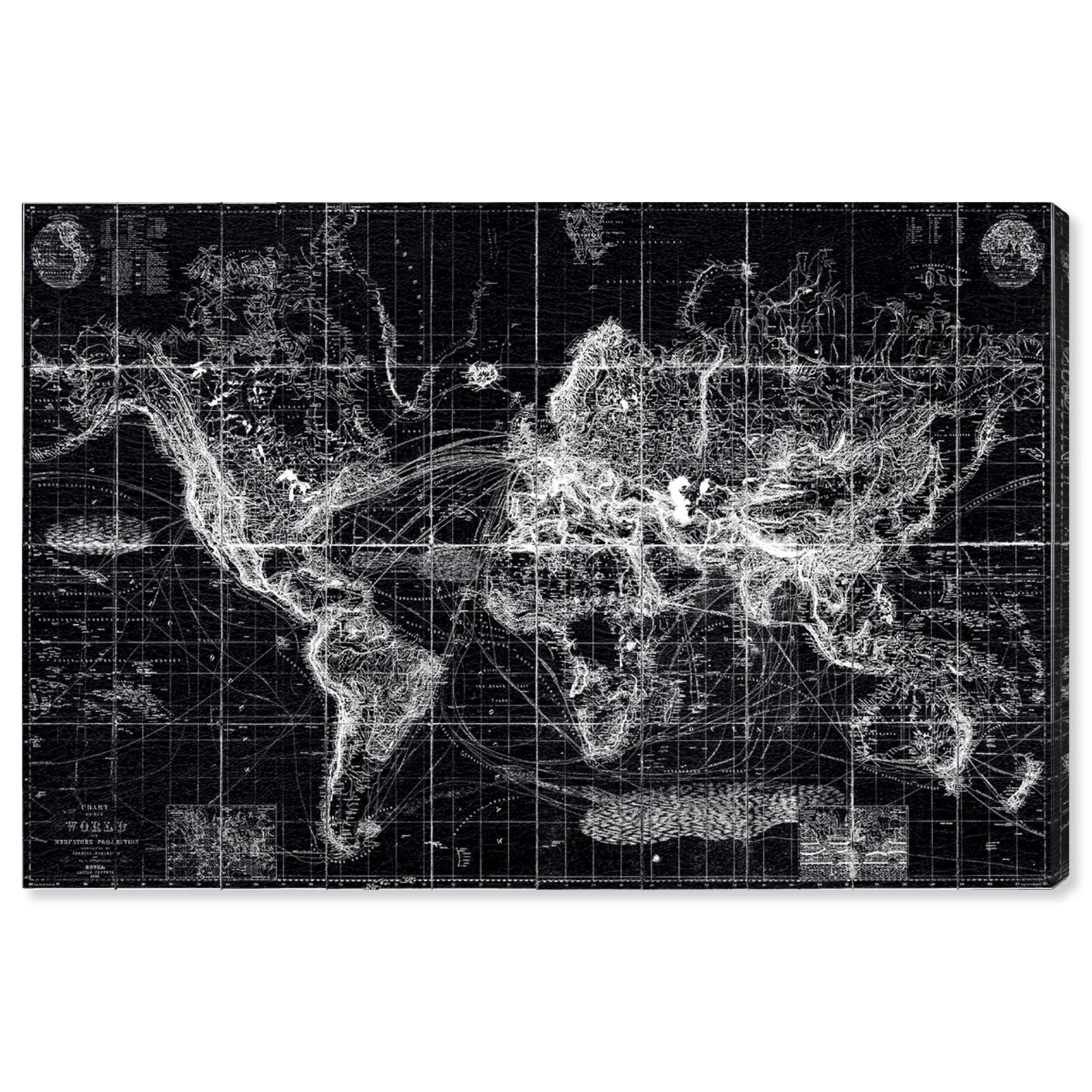 Buy Runway Avenue Maps and Flags Wall Art Canvas Prints 'Chart of the ...