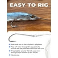 BLUEWING Soft Wire Ballyhoo Rig with 12ft 100lbs Fluorocarbon Leader ...
