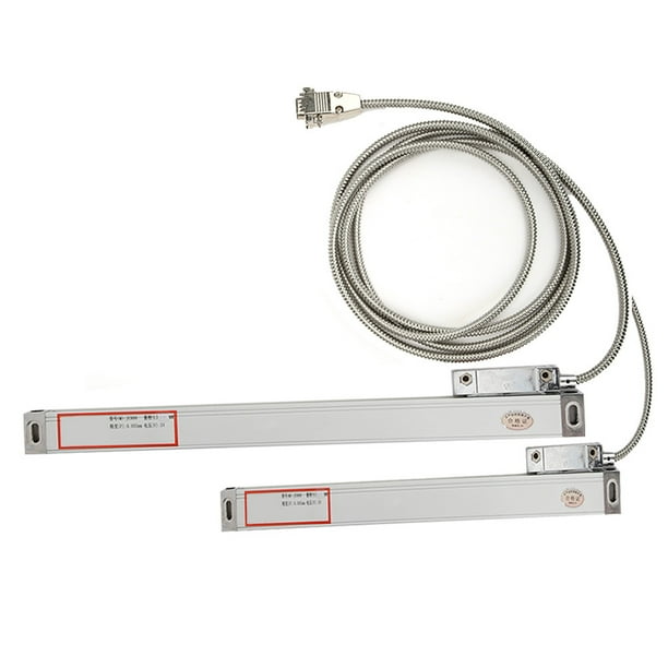 Escala de codificador lineal, 2 piezas 100 mm 300 mm de carrera Escala lineal Lectura digital ...