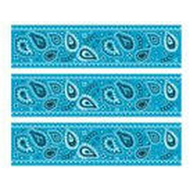 Blue Bandana Edible Photo Image Cake Border Decoration - Walmart.com ...