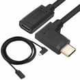 Right Angled Type C Cable Male to Female Fast Charging Cord 10Gbps Data ...