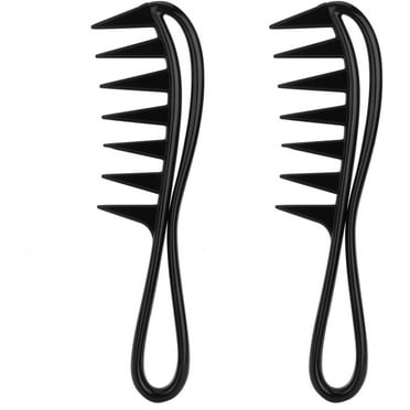 2Pcs Wide Tooth Comb, Large Tooth Curl Comb Shark Teeth Comb for Women ...