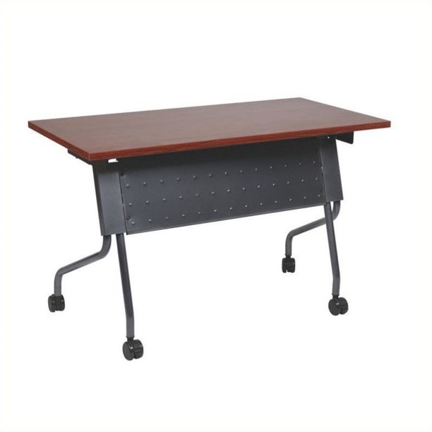Office Star Products Training Table 4' 48 X 24 Cherry Top Titanium ...