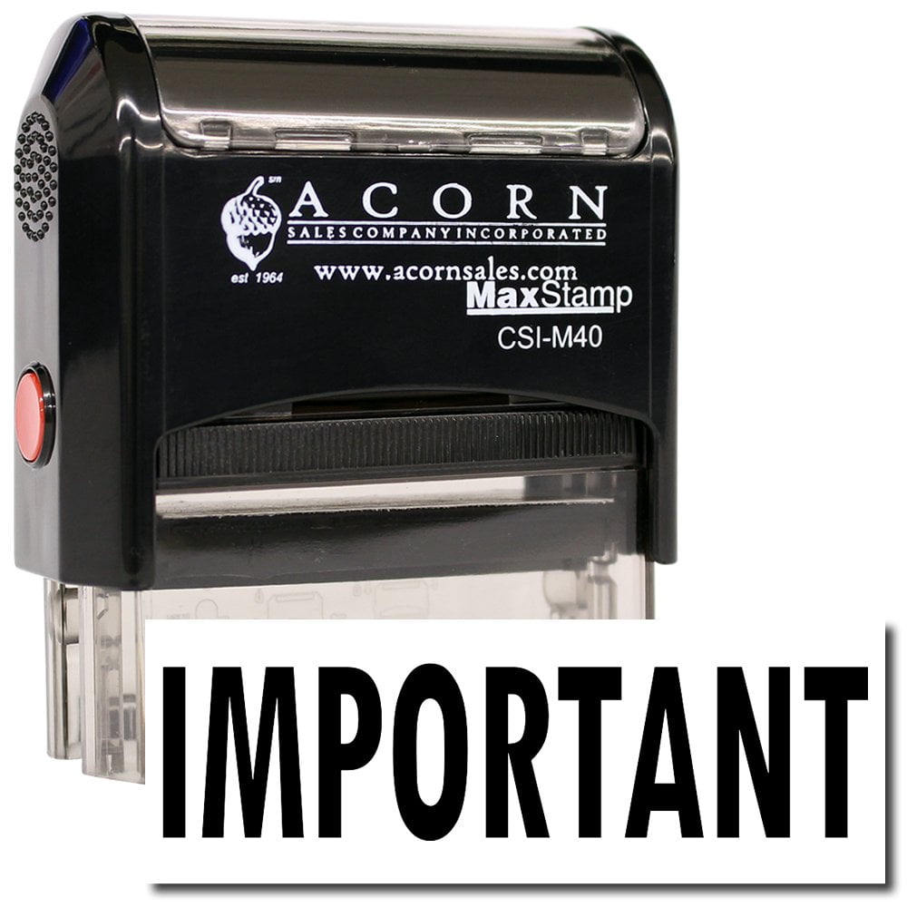 Large Self-Inking Important Stamp with Burgundy Ink - Walmart.com