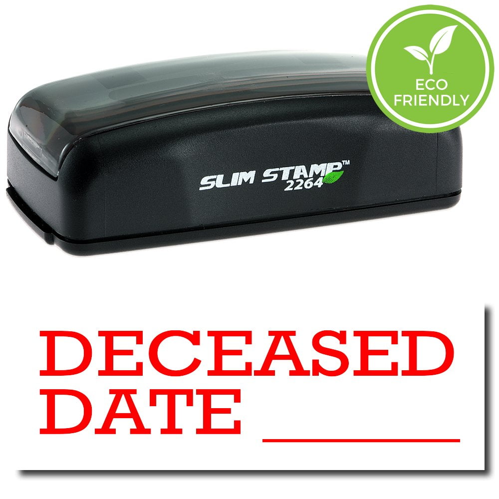 Large Pre-Inked Deceased Date Stamp with Black Ink - Walmart.com