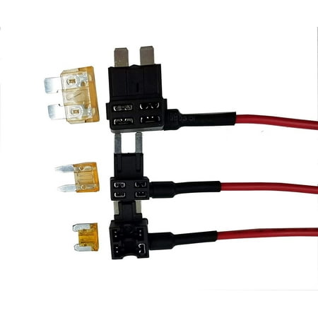 3-Pack 12V Car Add-a-circuit Fuse Adapter Mini TAP ATM APM Blade Fuse ...