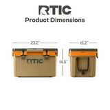 RTIC Large 52 QT Ultra-Light Hard-Sided Cooler, Trailblazer, Holds 76 ...