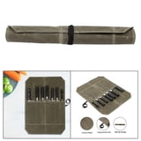 Roll Case Pouch Bag Storage Pockets Roll Bag Pouch Cutlery Carrier for ...